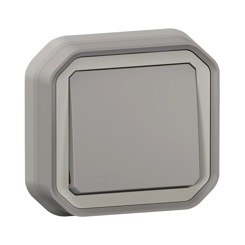 Девиаторен ключ 10А моноблок скрит монтаж със скоби IP55 Сив - Legrand ...